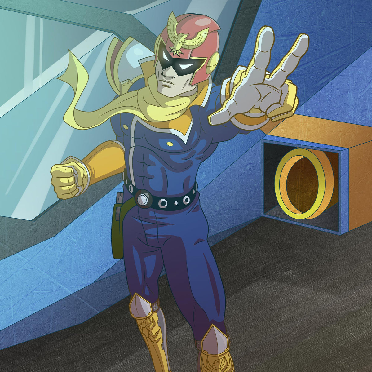Captain Falcon F-Zero Grand Prix Racer Bounty Hunter with Blue Falcon ...