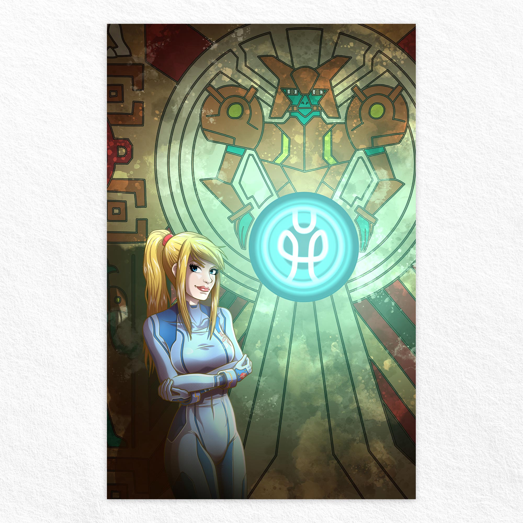 Zero Suit Samus Aran in Chozo Ruins from Metroid Zero Mission – James ...