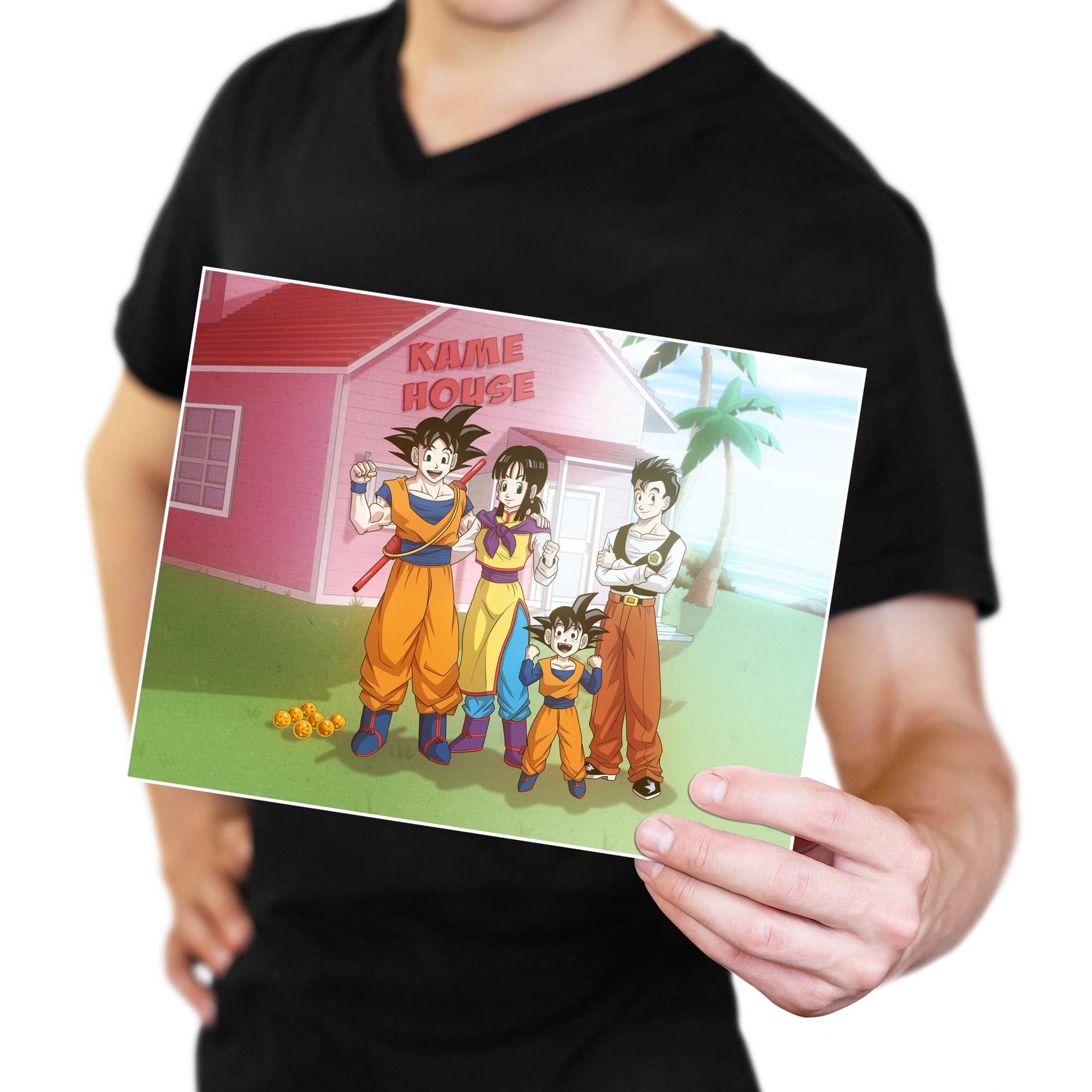 Dragon Ball Family Portrait Kame House Poster Print by James Art Ville