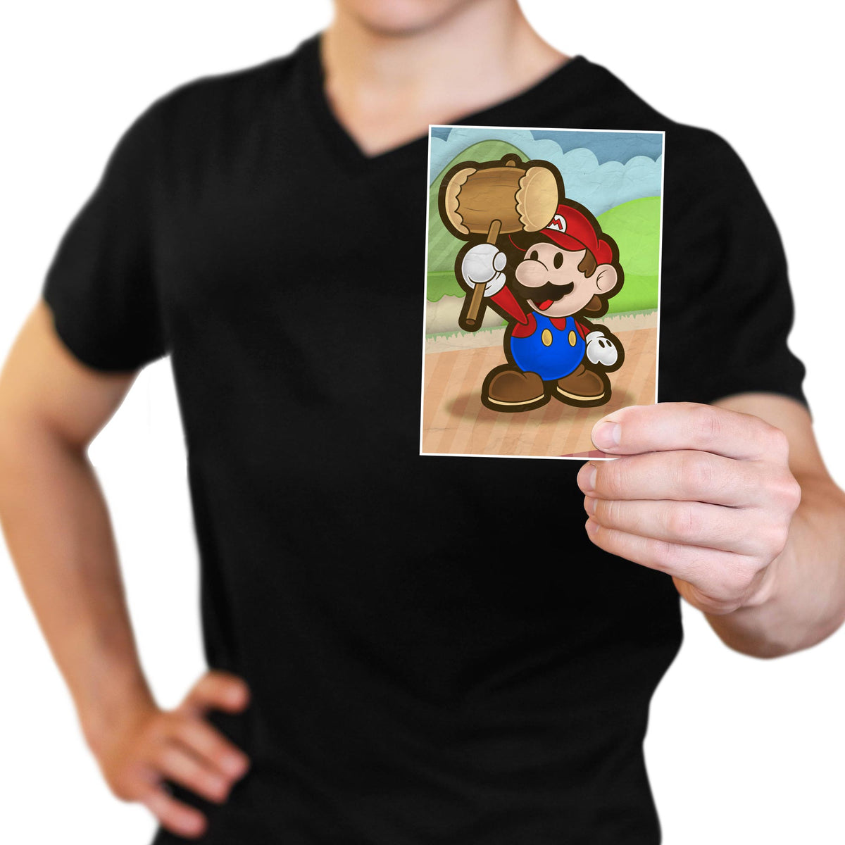 Super Mario Using His Hammer in Nintendo Paper Mario Video Game Series ...