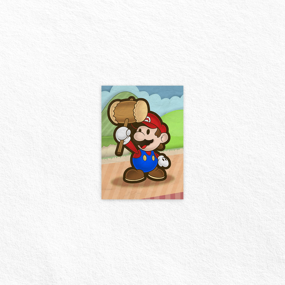 Super Mario Using His Hammer in Nintendo Paper Mario Video Game Series ...