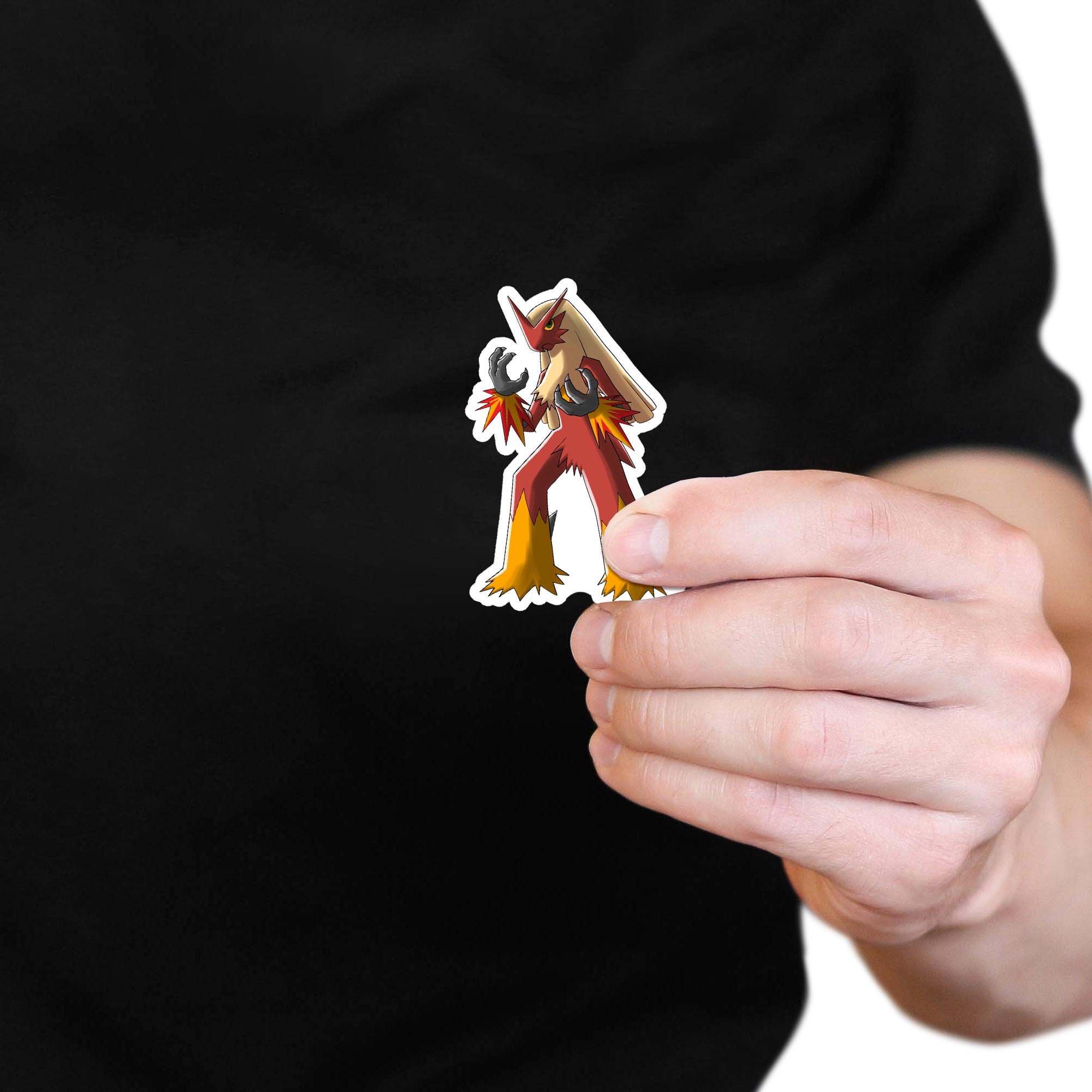 Blaziken Fire/Fighting Type Pokémon Vinyl Sticker by James Art Ville