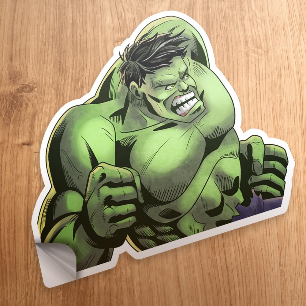 Incredible Hulk aka: Bruce Banner Superhero 3" Glossy Vinyl Sticker ...