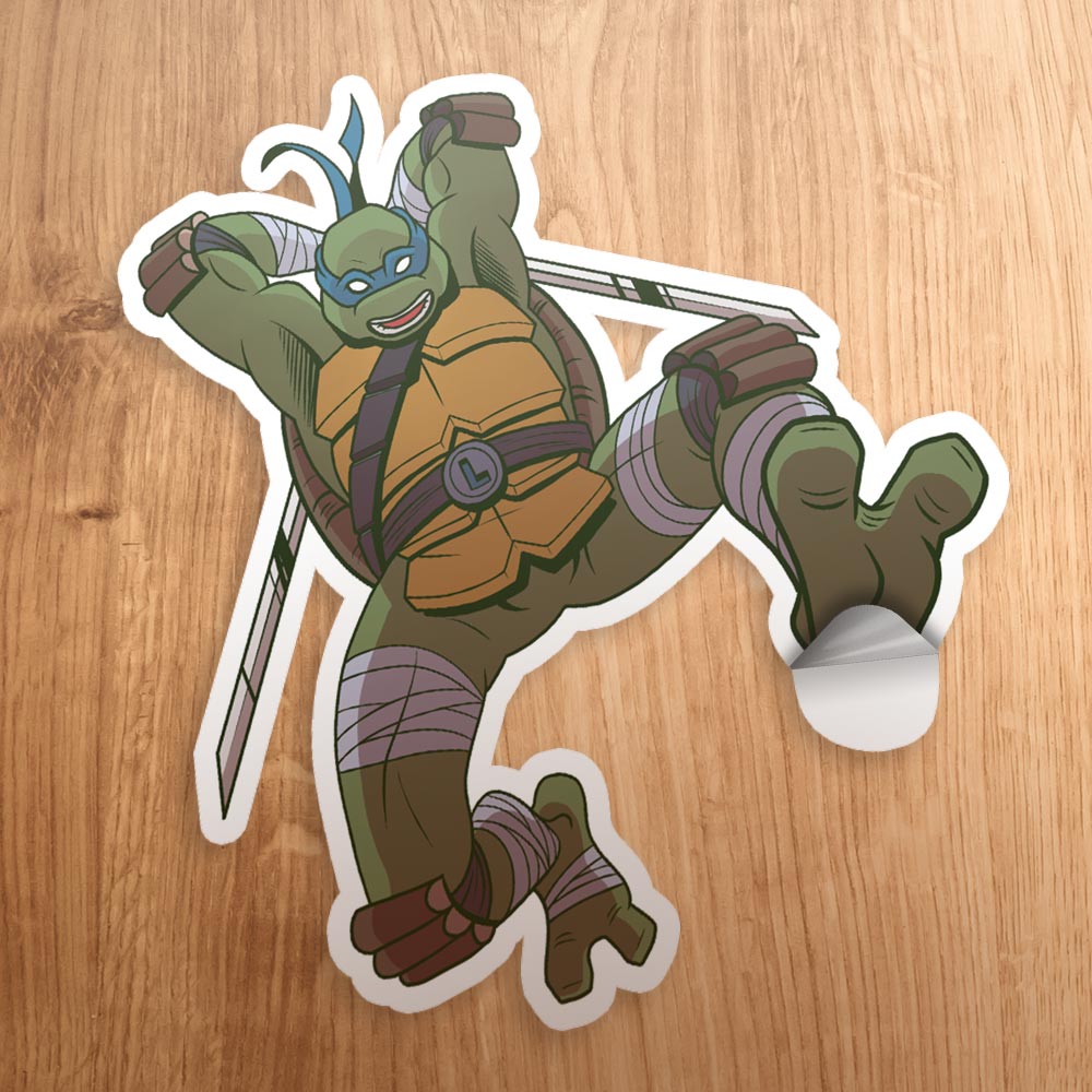 Leonardo Leader Teenage Mutant Ninja Turtles 3" Glossy Vinyl Sticker ...