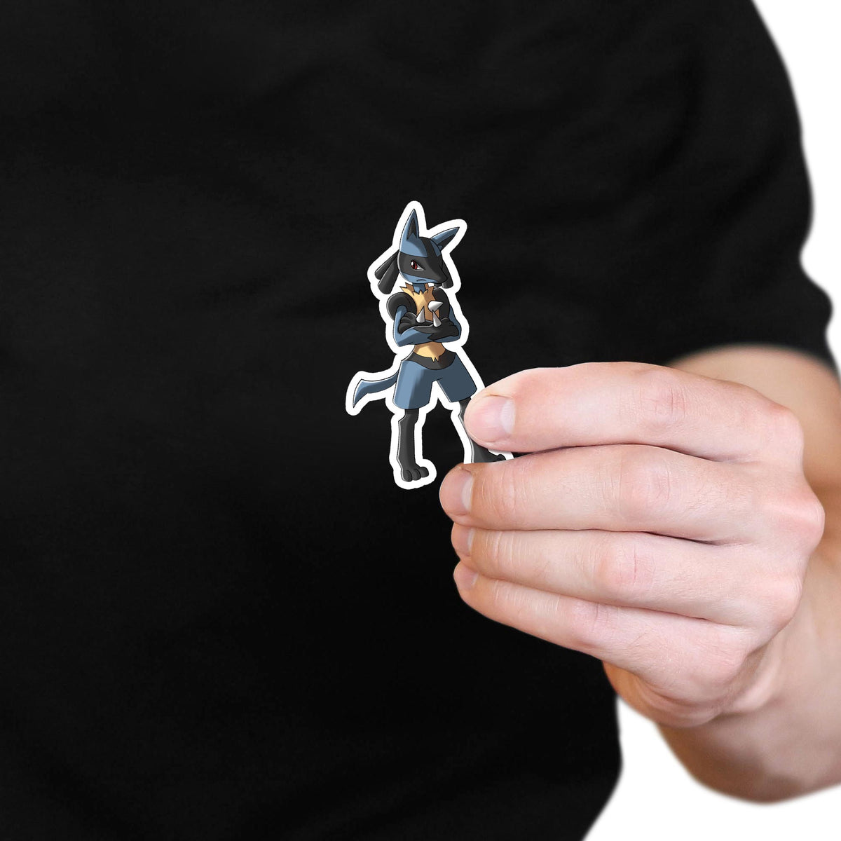 Lucario Steel/Fighting Type Pokémon Vinyl Sticker by James Art Ville