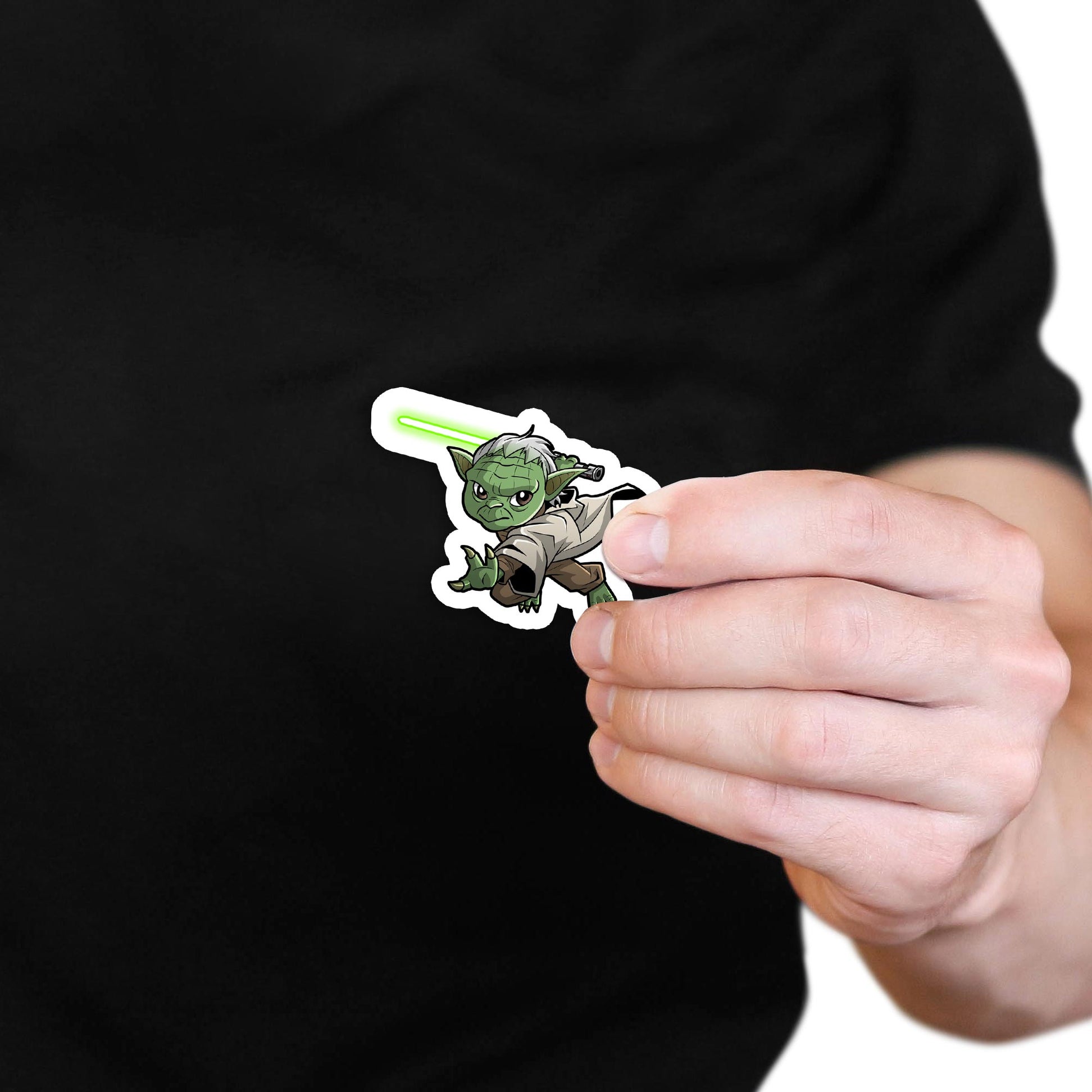 Jedi Master Yoda 3" Die-Cut Glossy Vinyl Sticker by James Art Ville